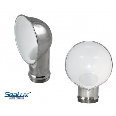 SeaLux Round Stamped 316 Stainless Steel Cowl Vent in White 3" or 4 ...