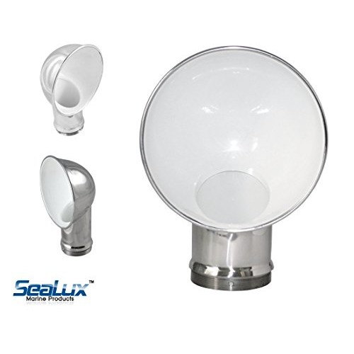 SeaLux Round Stamped 316 Stainless Steel Cowl Vent in White 3" or 4 ...
