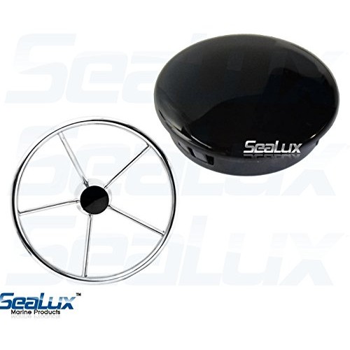 SeaLux Marine Boat Black 2-5/8 INCH PLASTIC BOAT CENTER STEERING WHEEL ...