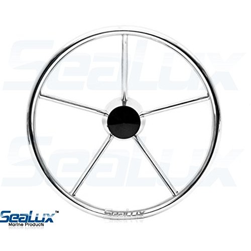 SeaLux Marine Boat Black 2-5/8 INCH PLASTIC BOAT CENTER STEERING WHEEL ...