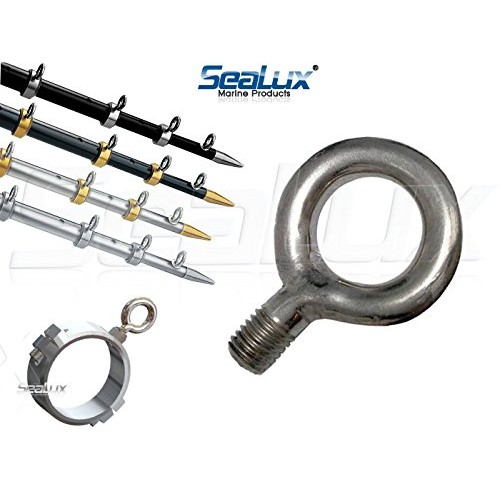 SeaLux Marine Stainless Steel Threaded Eye Bolt Rings for Outrigger ...
