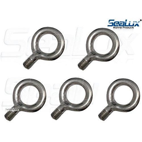 SeaLux Marine Stainless Steel Threaded Eye Bolt Rings for Outrigger ...