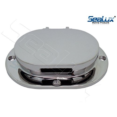 SeaLux Marine 316 Cast Stainless Steel Spring Hinged Oval Deck Pipe for ...