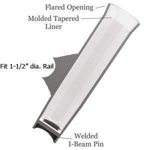 SeaLux Marine Aluminum T-Top Tower Flare Weld-On Rocket Launcher Rod ...