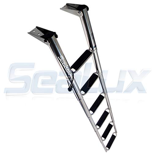 Sealux Marine 6 Steps Drop Down Boarding Ladder With Extra Wide Curve